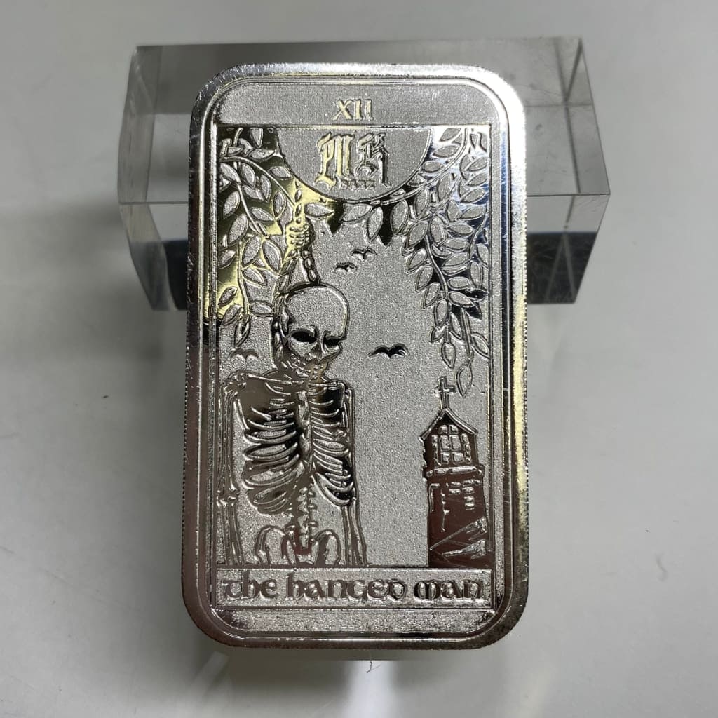 1 Ozt MK BarZ Mint "The Hanged Man" Tarot Card Art Bar .999 FS – MK ...