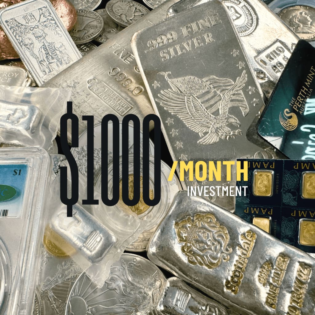 $1000 Monthly Metals Investment Box – MK BARZ AND BULLION