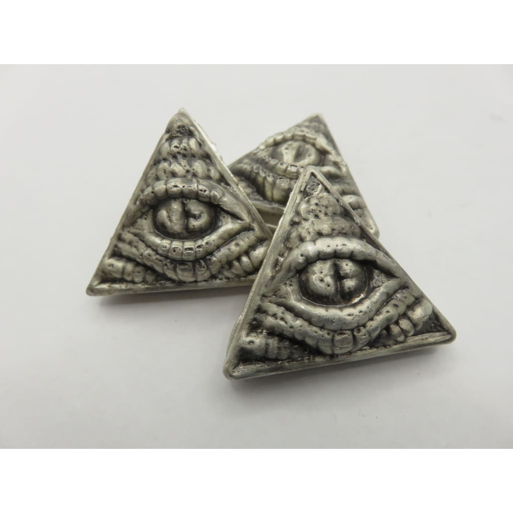 2 Troy Oz MK Barz .999 FS "Dragon's Gaze: Triangle Dragon Eye" Silver ...