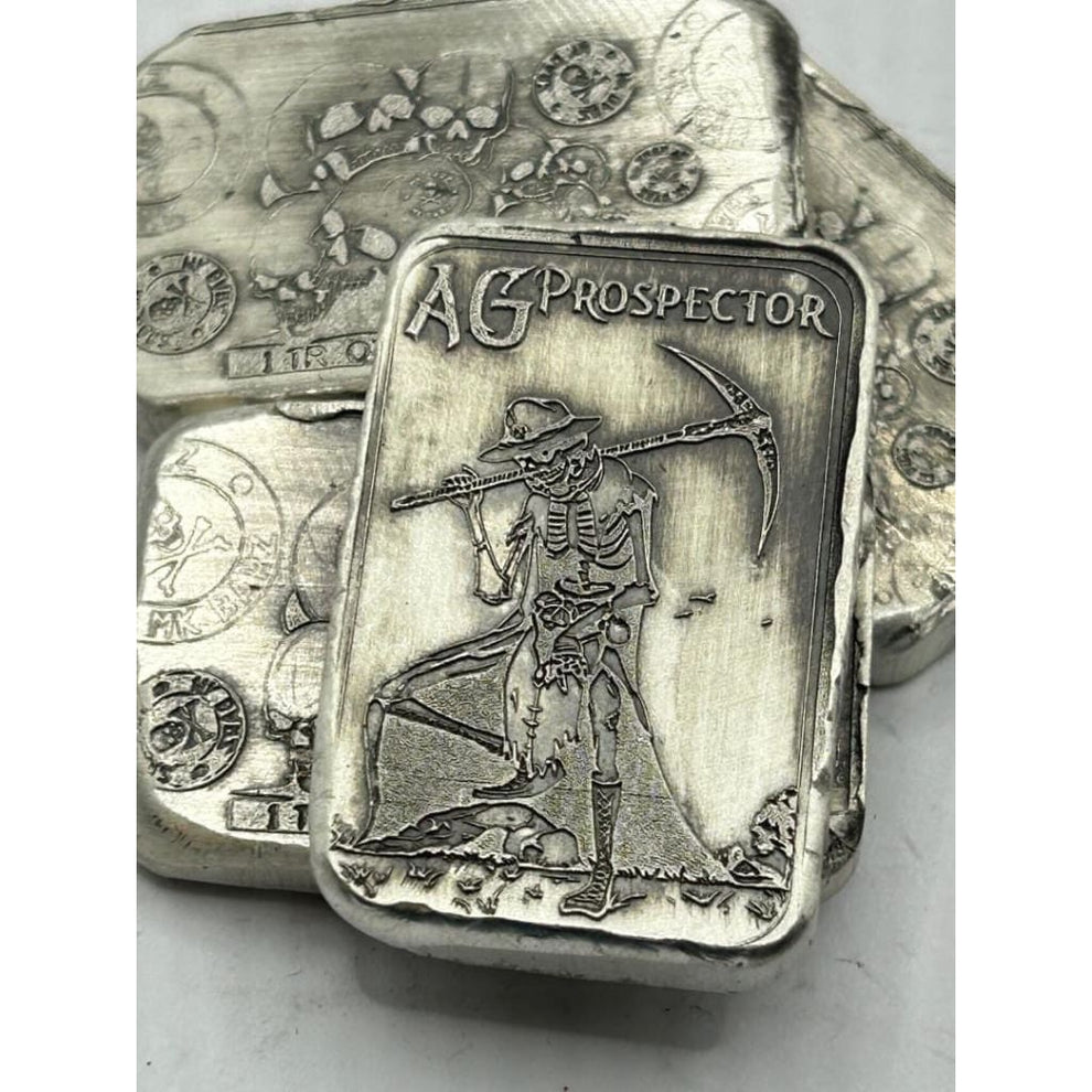 1 Oz MK BarZ AG Prospector Bar Hand Poured & Stamped .999 FS – MK BARZ ...